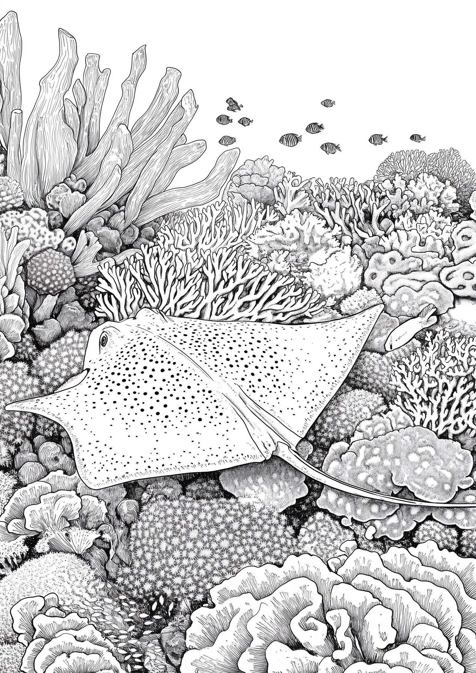 Underwater World Coloring Pages for Children and Adults - Etsy