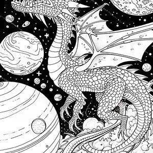 Fairy Dragons Coloring Pages for Children and Adults to Print - Etsy