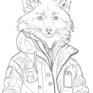 Coloring Pages of Animals in Clothes for Children and Adults to Print ...
