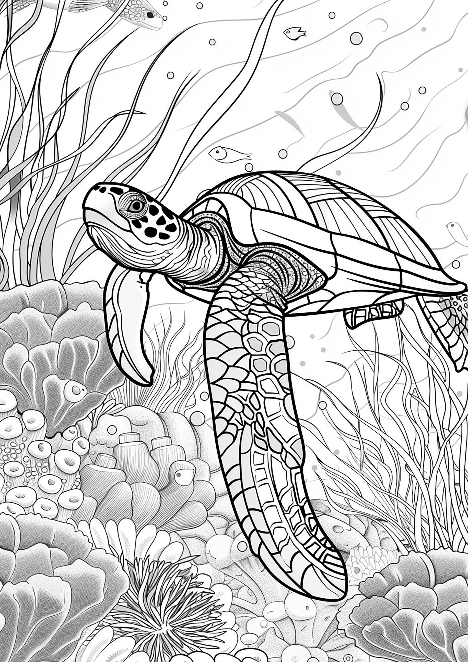Coloring Pages of Sea World for Children and Adults to Print - Etsy