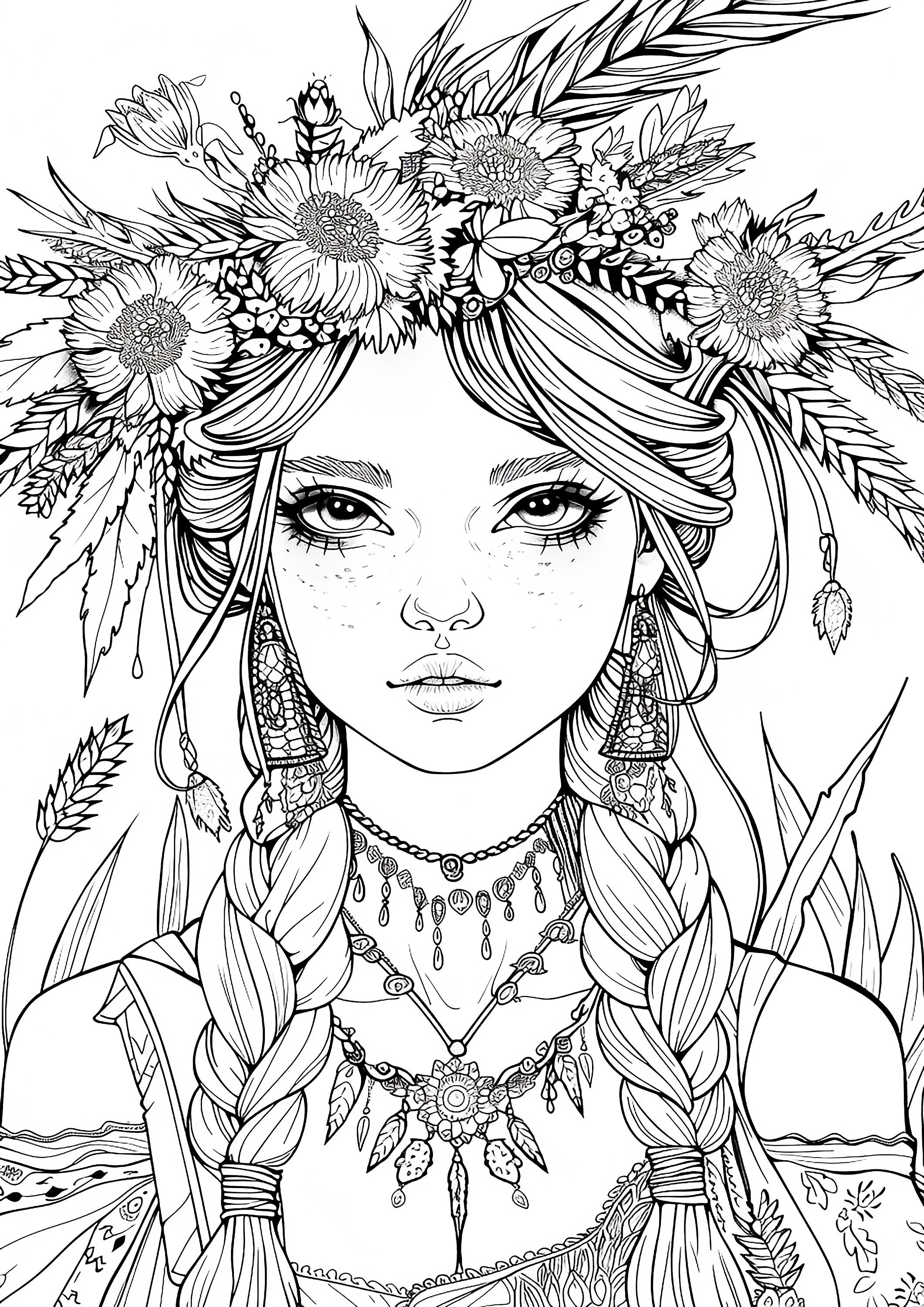 Girls and Women in Coloring Books - Etsy
