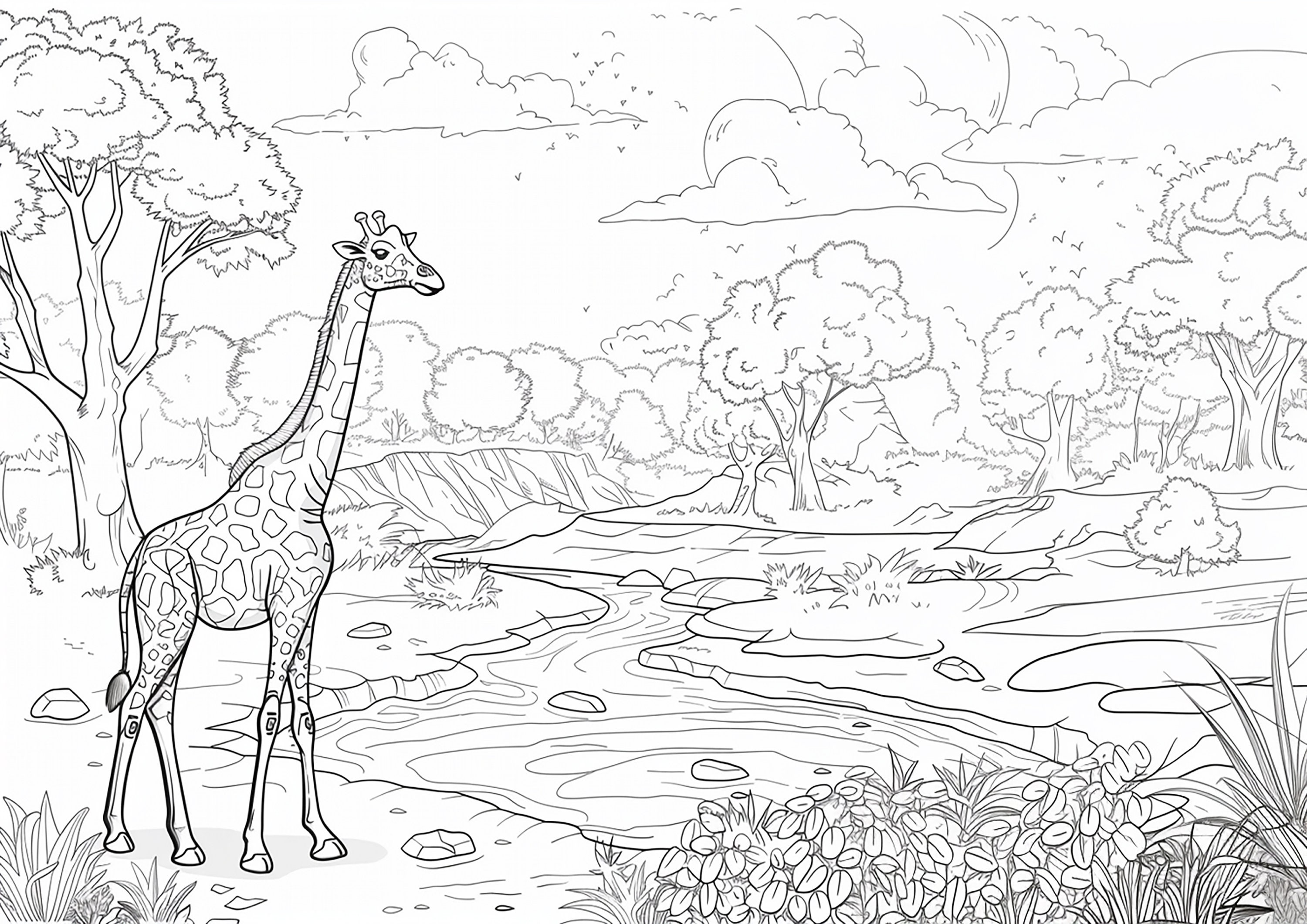 Various Animals Coloring Pages for Children and Adults to Print - Etsy