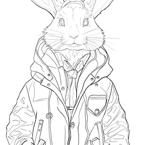 Coloring Pages of Animals in Clothes for Children and Adults to Print ...