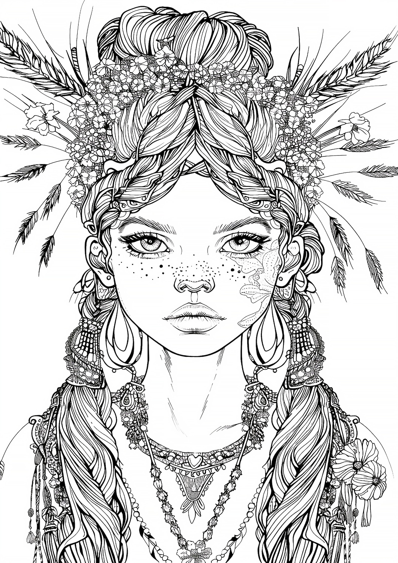 Girls and Women in Coloring Books - Etsy