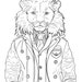 Coloring Pages of Animals in Clothes for Children and Adults to Print ...