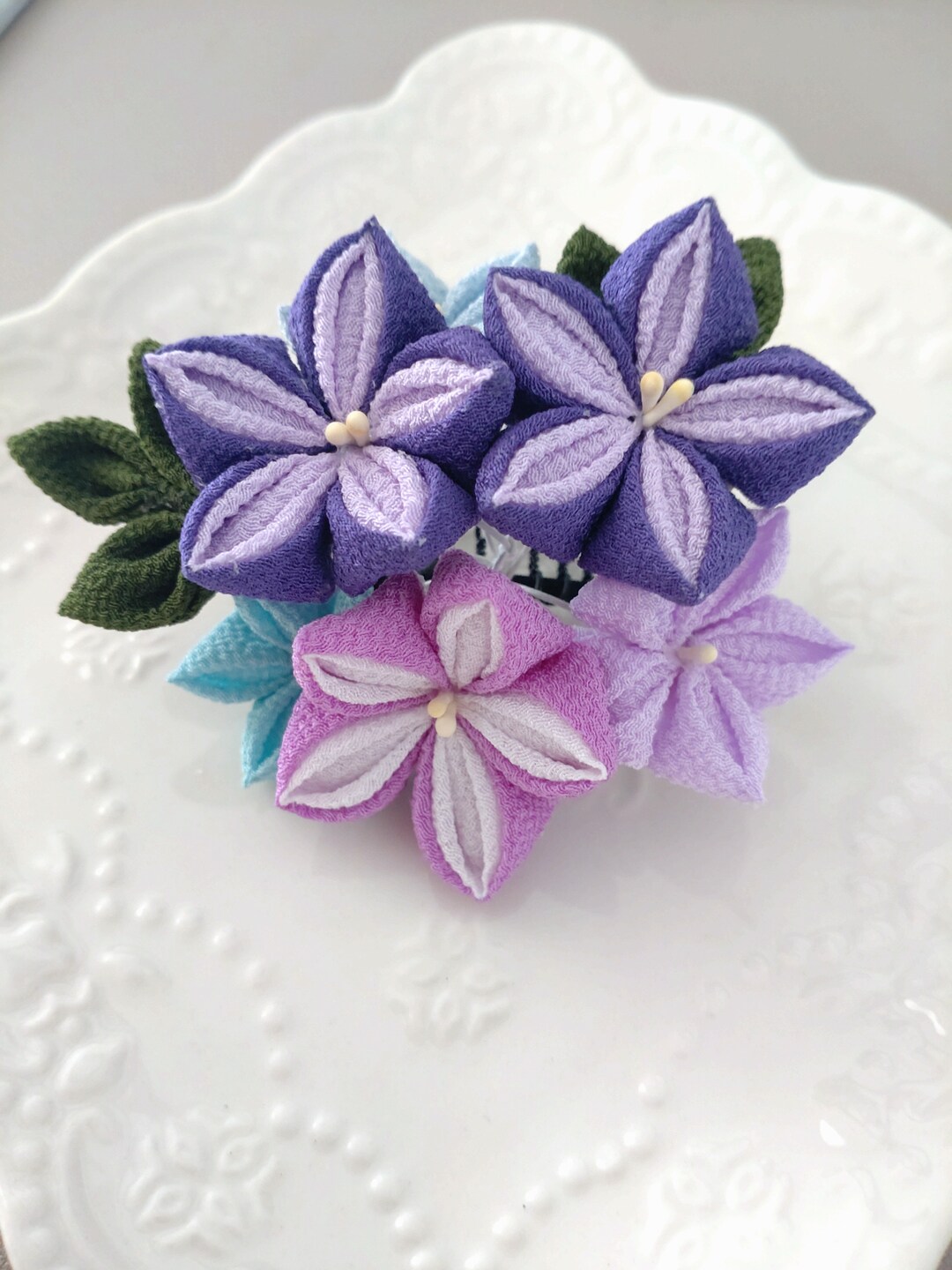 Kikyo Balloon Flower Kanzashi Comb - Etsy