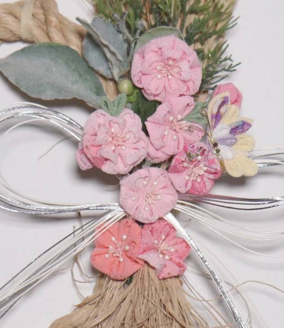 Shimenawa Japanese New Years Wreath Handmade Shimenawa Kanzashi Flower ...