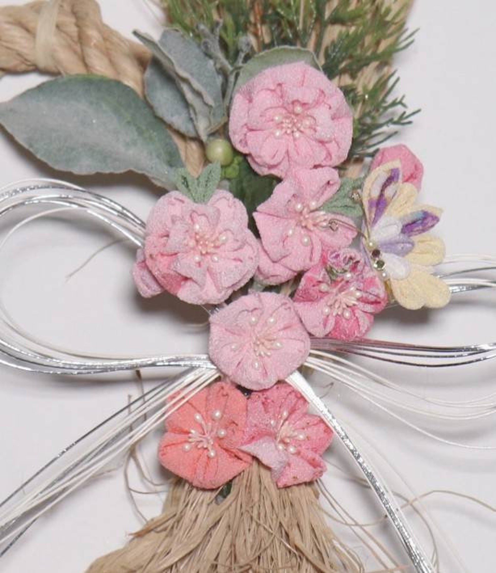 Shimenawa Japanese New Years Wreath Handmade Shimenawa Kanzashi Flower ...