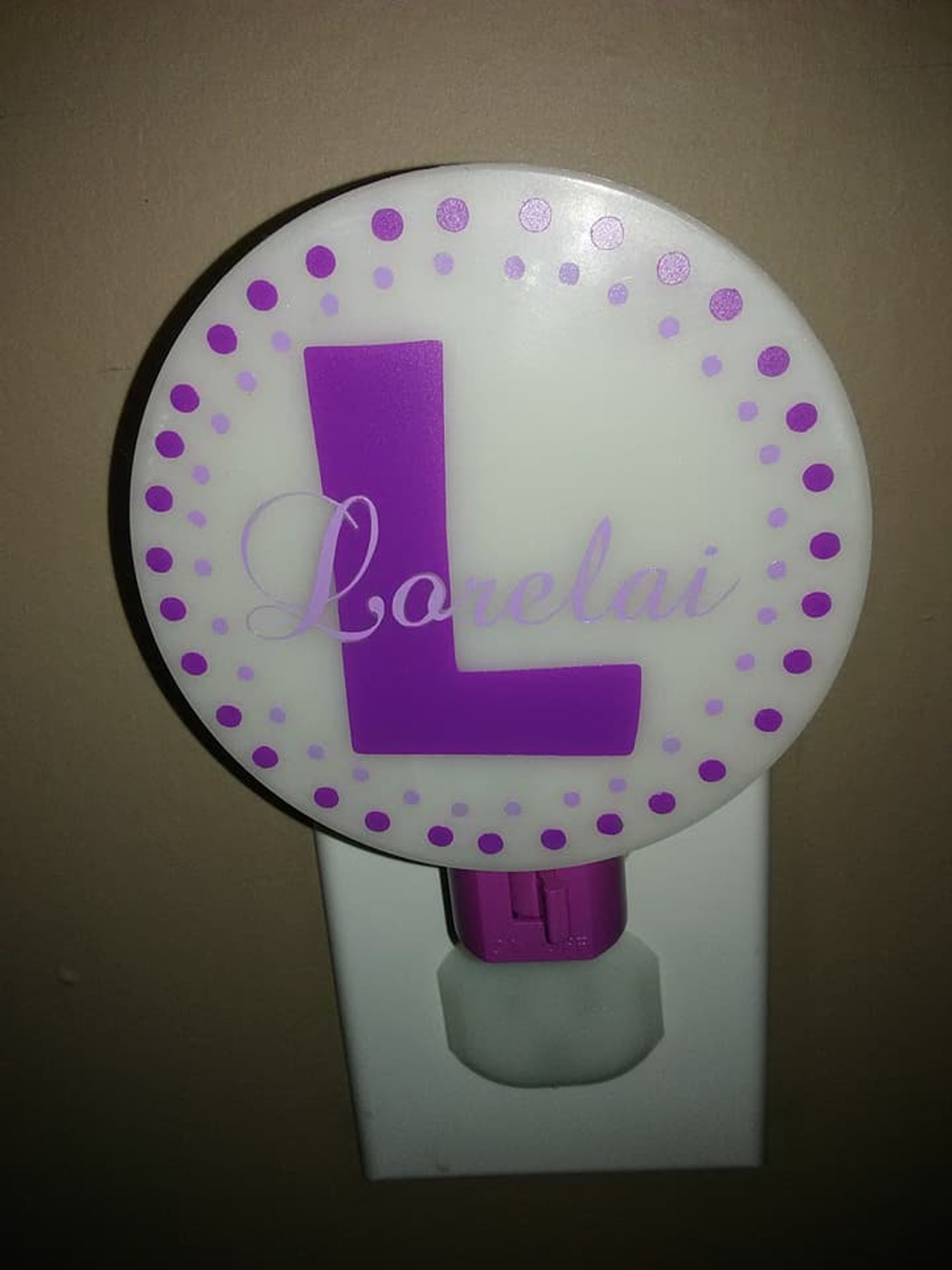 Personalized LED Night Lights Monogram Night Light Nursery - Etsy
