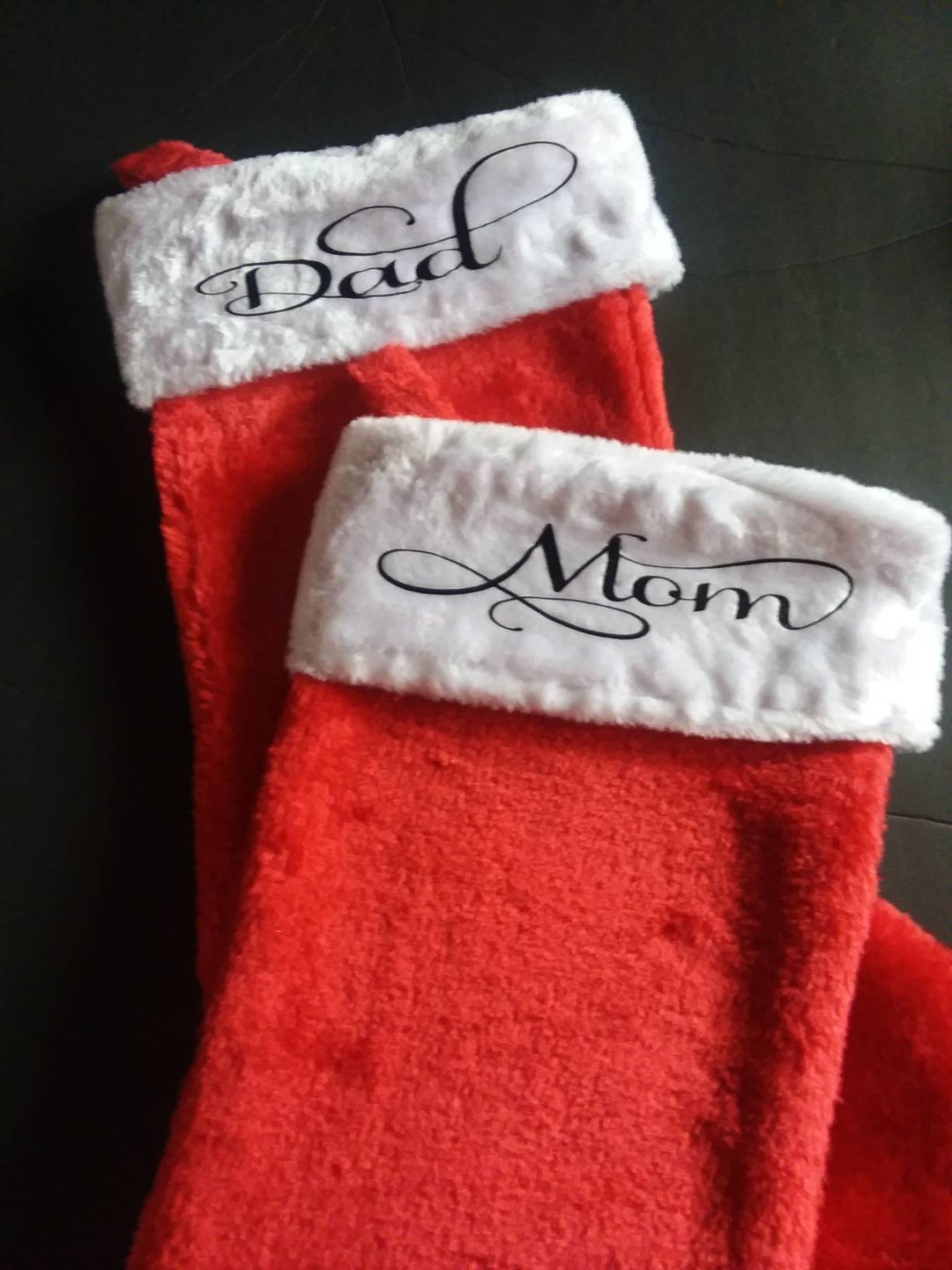 Personalized Stocking Red Plush Stocking Christmas Stocking Santa ...