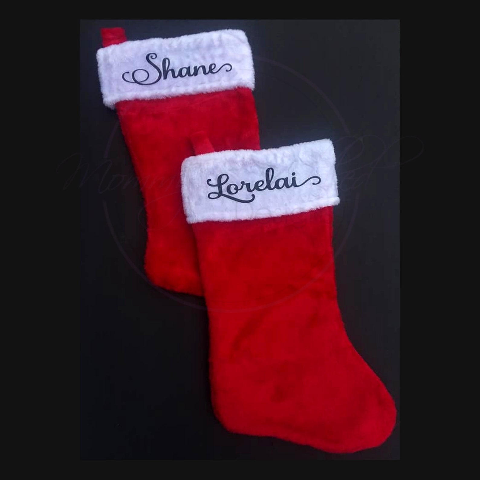 Personalized Stocking Red Plush Stocking Christmas Stocking - Etsy