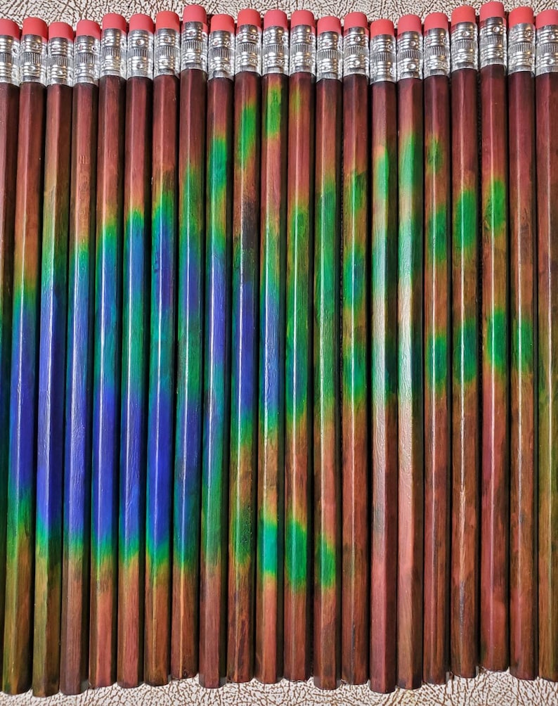 Mood Color Changing Pencils Set of 3 Custom Pencil Set Back | Etsy