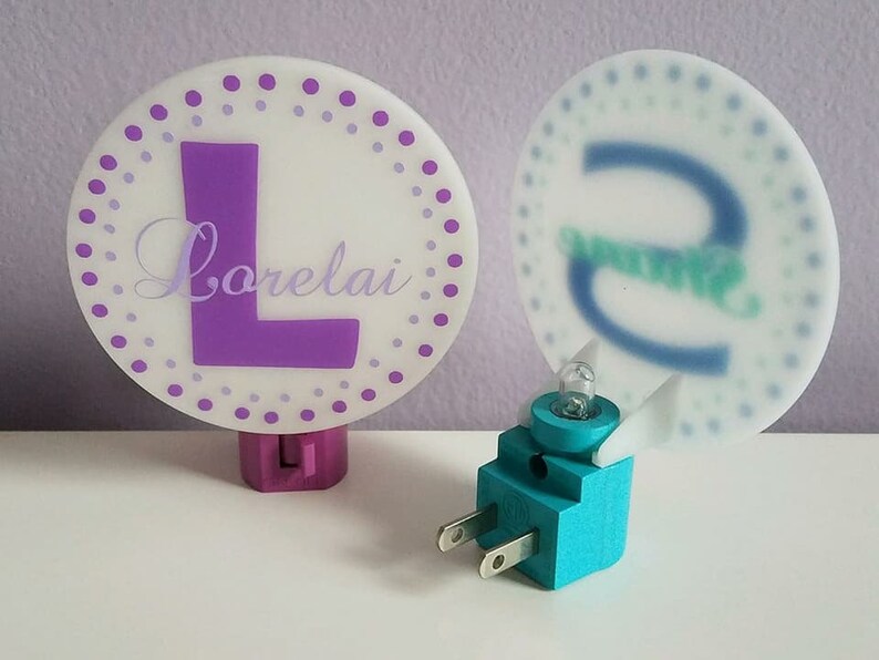 Personalized LED Night Lights Monogram Night Light Nursery | Etsy
