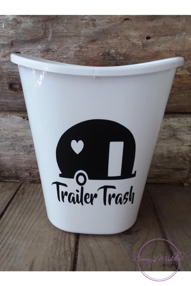 Trailer Trash Wastebasket, Rv Bathroom Wastebasket, Camping, Camper ...