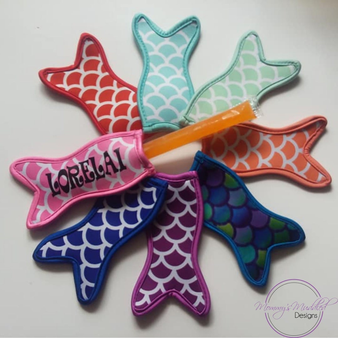 Mermaid Tail Ice Pop Sleeve, Personalized Ice Pop Holder, Easter Gift ...