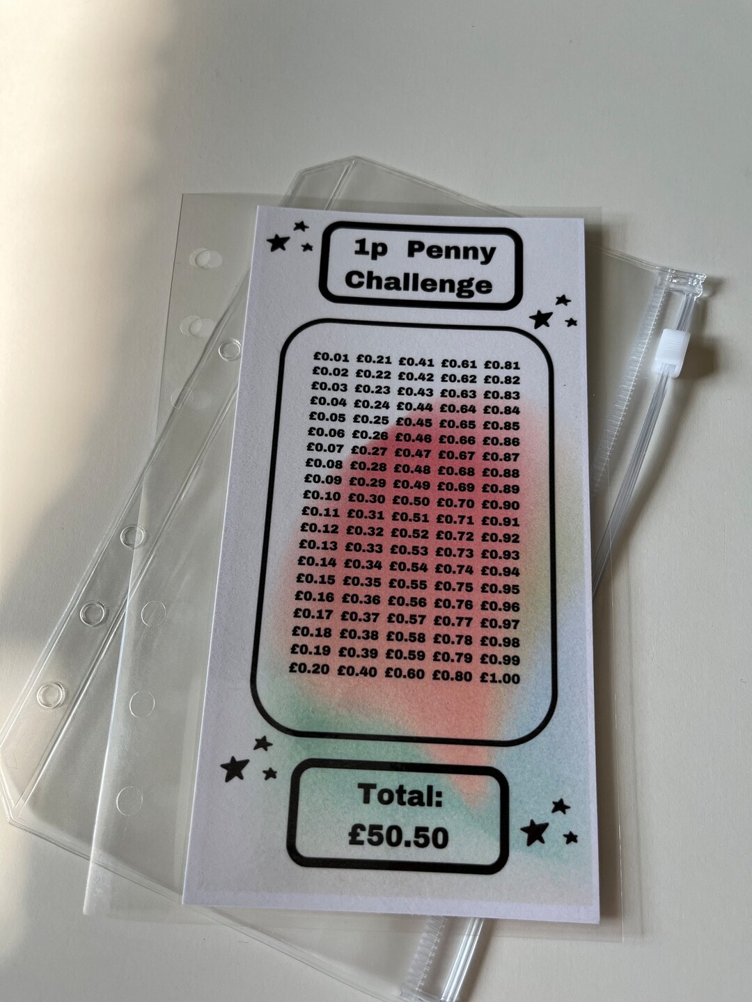 Mini Penny Savings Challenge Tracker - Etsy UK