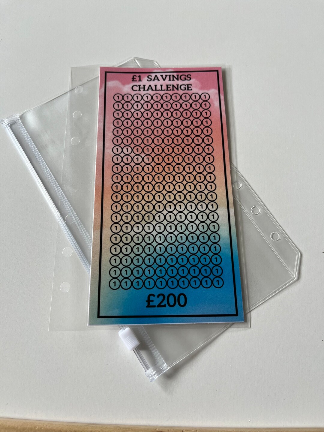 One Pound Savings Challenge Tracker - Etsy
