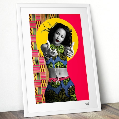Sadé Print A4 / A3 Digital Collage Black Art - Etsy