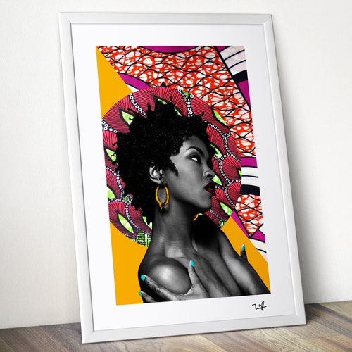 Sadé Print A4 / A3 Digital Collage Black Art - Etsy UK