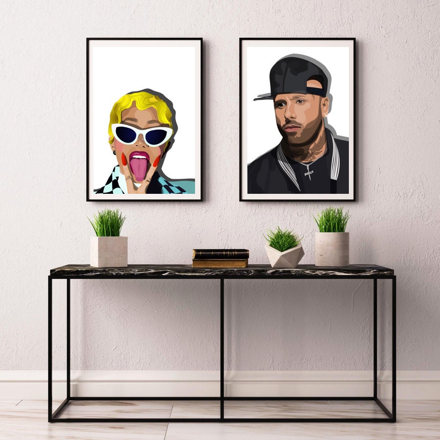Cardi B INSPIRED Art Print / Cardi B Print / Minimalist Art / - Etsy