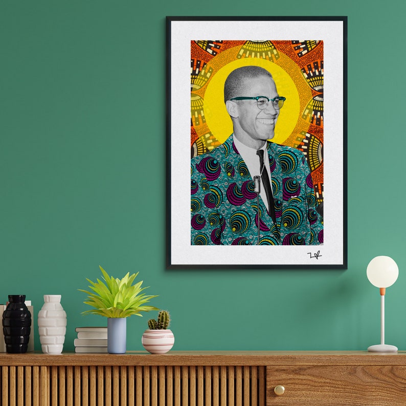 Malcolm X Limited Edition Print: African Art, Digital Collage - Etsy