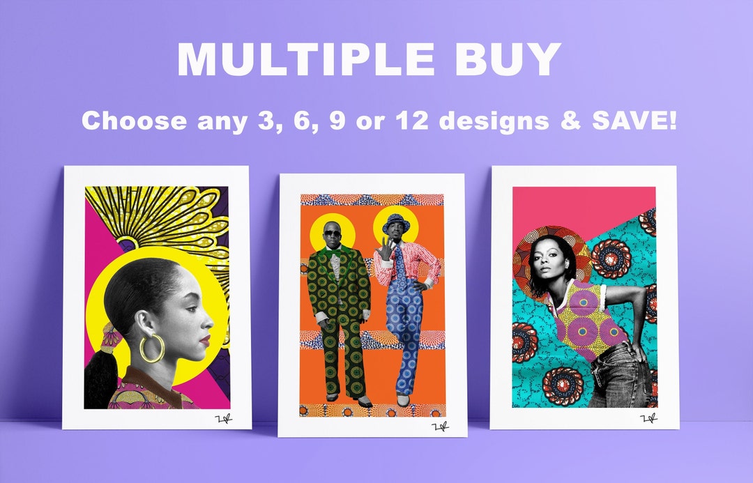 Multiple Buy Black Icons A4 Print / A3 Print Digital - Etsy