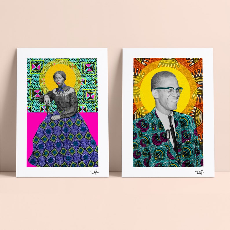 Malcolm X Limited Edition Print: African Art, Digital Collage - Etsy