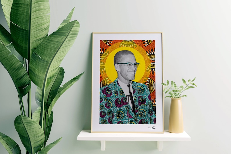 Malcolm X Limited Edition Print: African Art, Digital Collage - Etsy