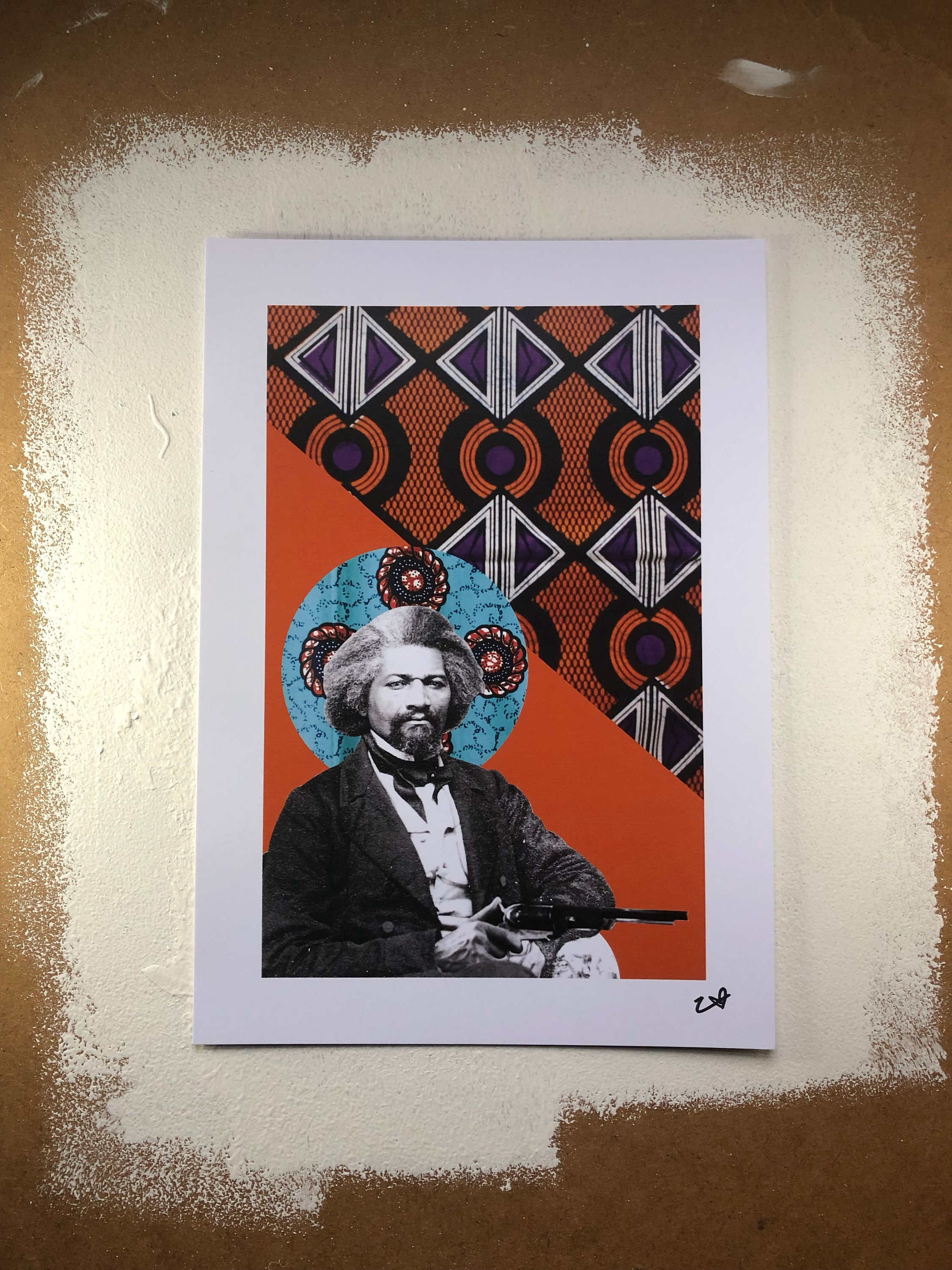 Frederick Douglass Art Print: Limited Edition African Fabric Collage - Etsy