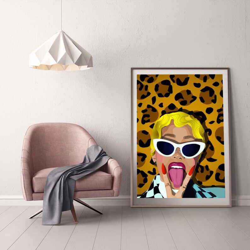 Cardi B INSPIRED Art Print / Cardi B Print / Minimalist Art / | Etsy