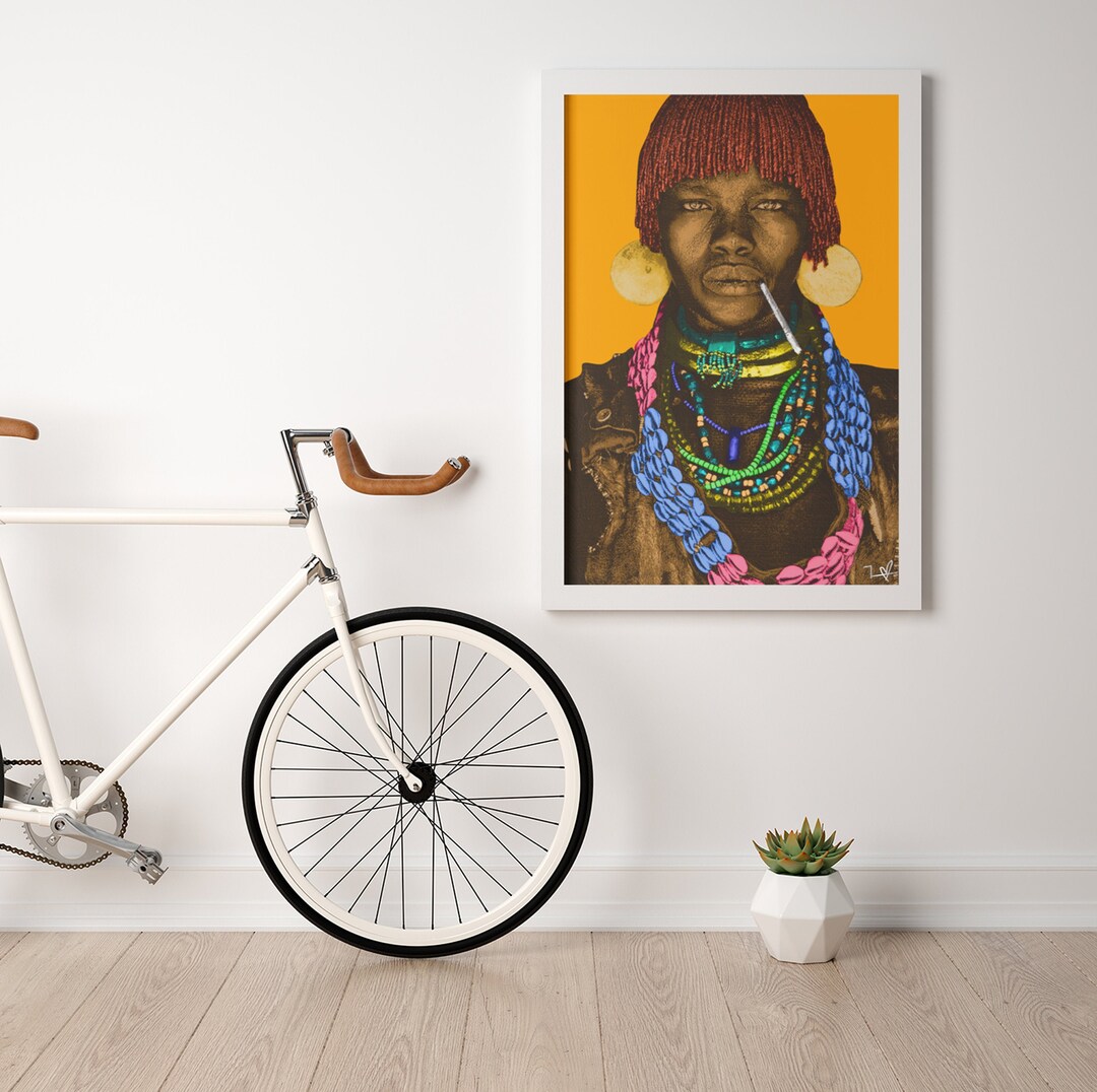 Hamar Woman Portrait Print: Ethiopian Heritage Art - Etsy
