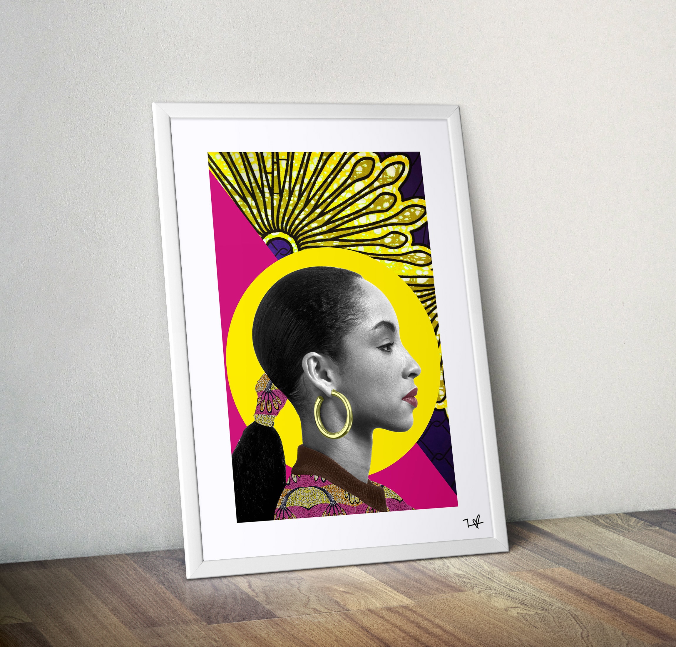 Sadé Print A4 / A3 Digital Collage Black Art - Etsy