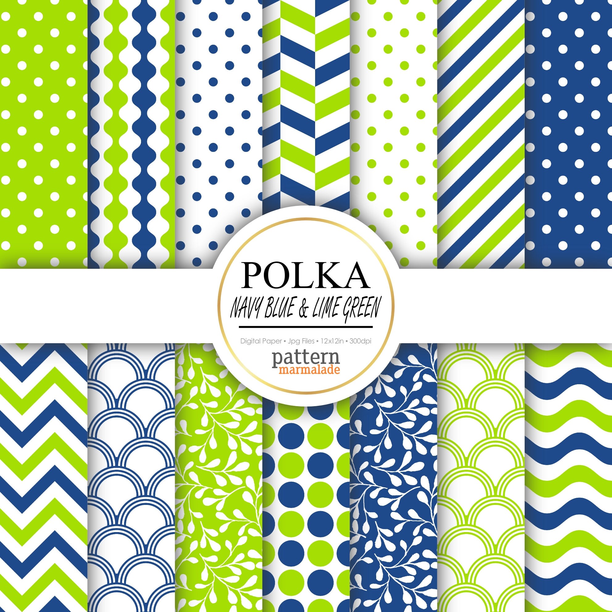 Navy And Green Chevron Background