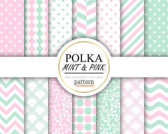 Pink and Mint | Etsy