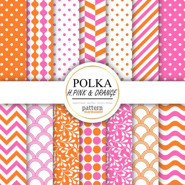 Pink Orange Chevron - Etsy