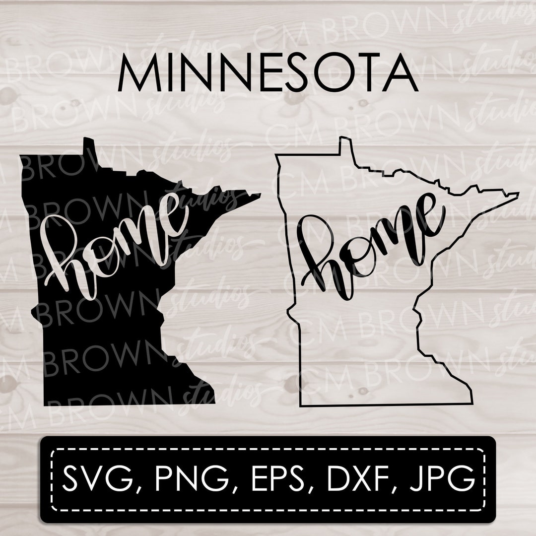 Minnesota Home SVG EPS JPG Png Dxf Digital Download Commercial License ...