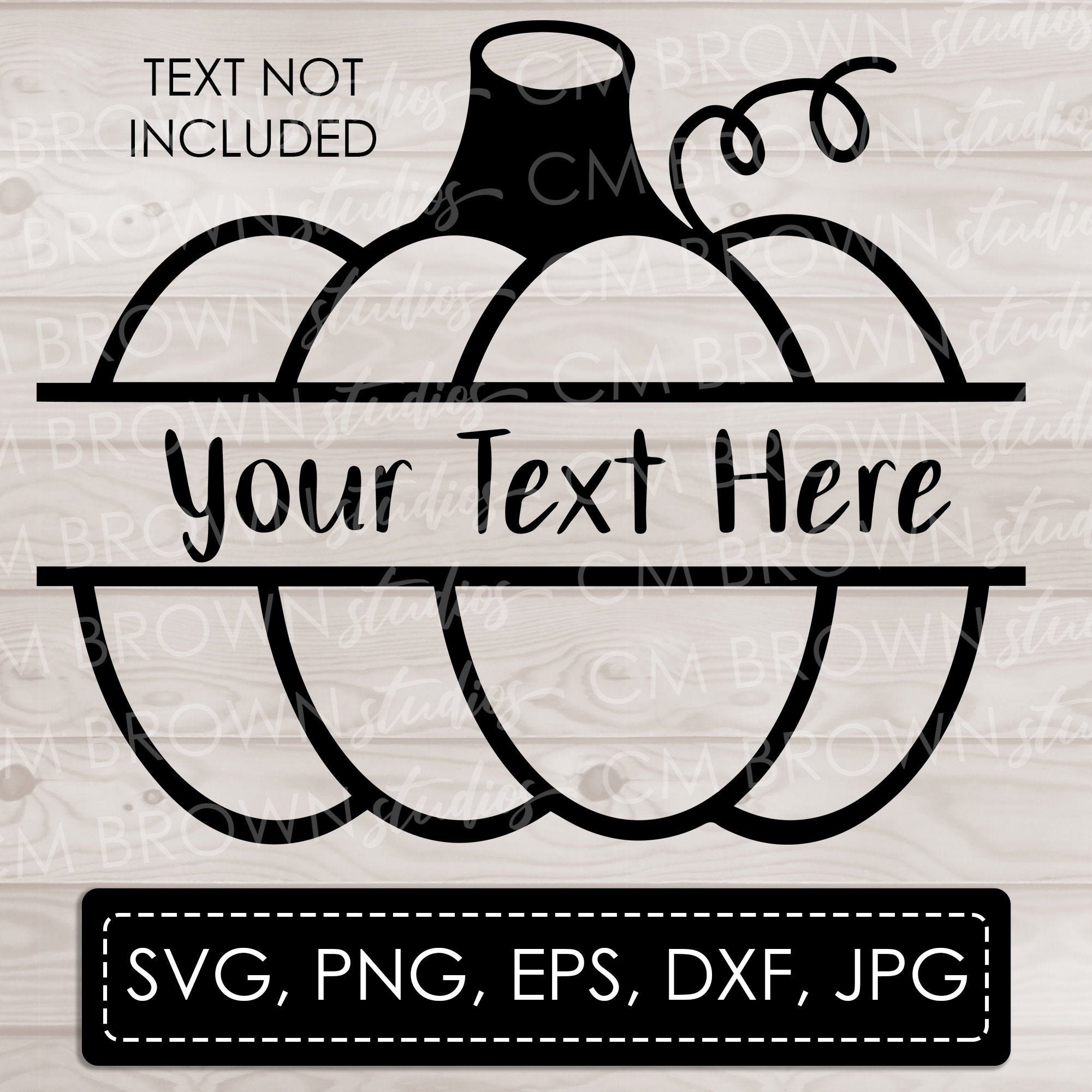 Split Monogram Pumpkin Halloween SVG EPS JPG Png Dxf Digital Download ...