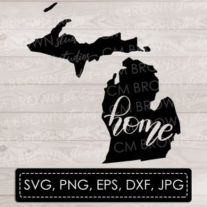 Michigan Home SVG EPS JPG Png Dxf Digital Download Commercial License ...