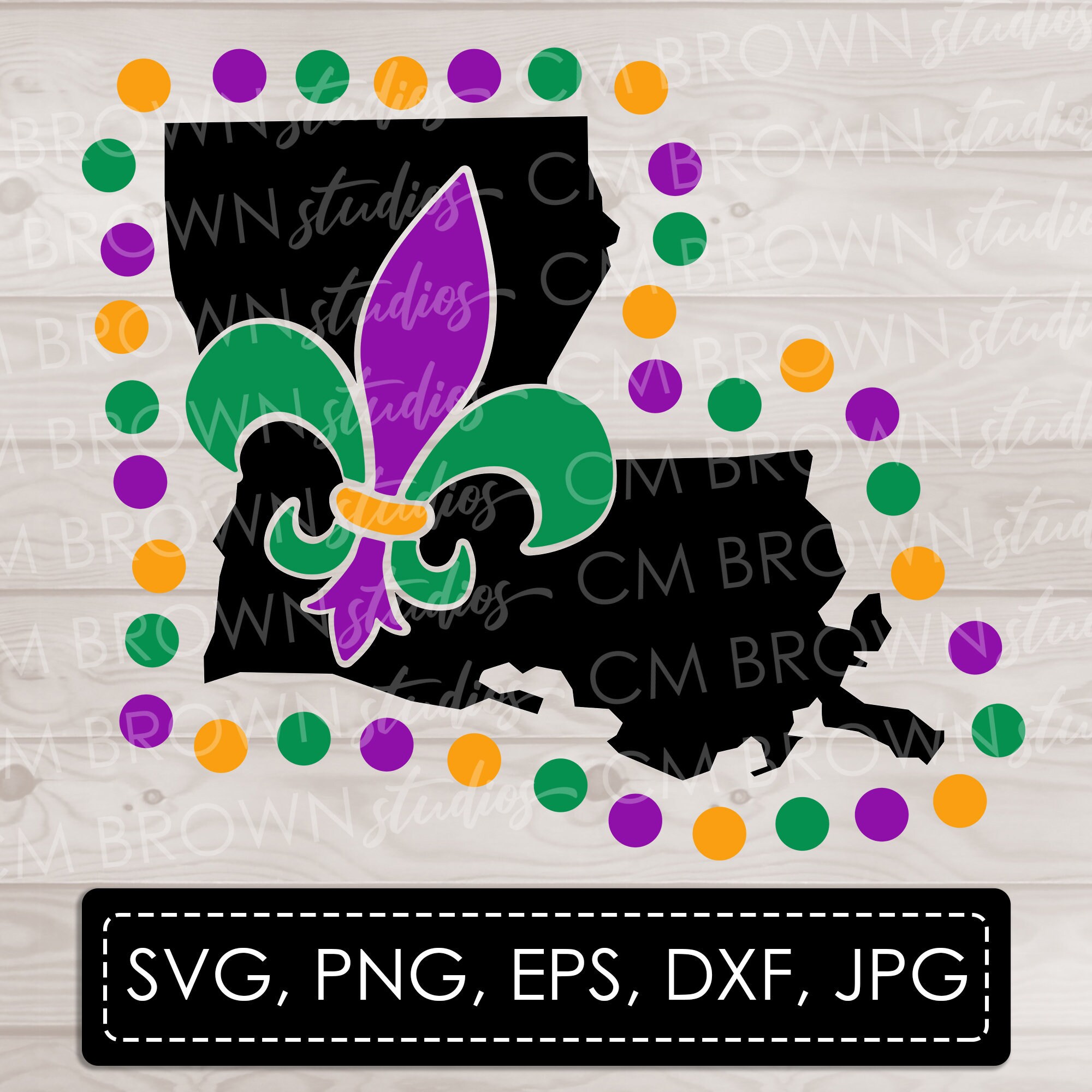 Mardi Gras SVG Louisiana SVG Fleur De Lis SVG Eps Jpg Png Dxf Digital ...