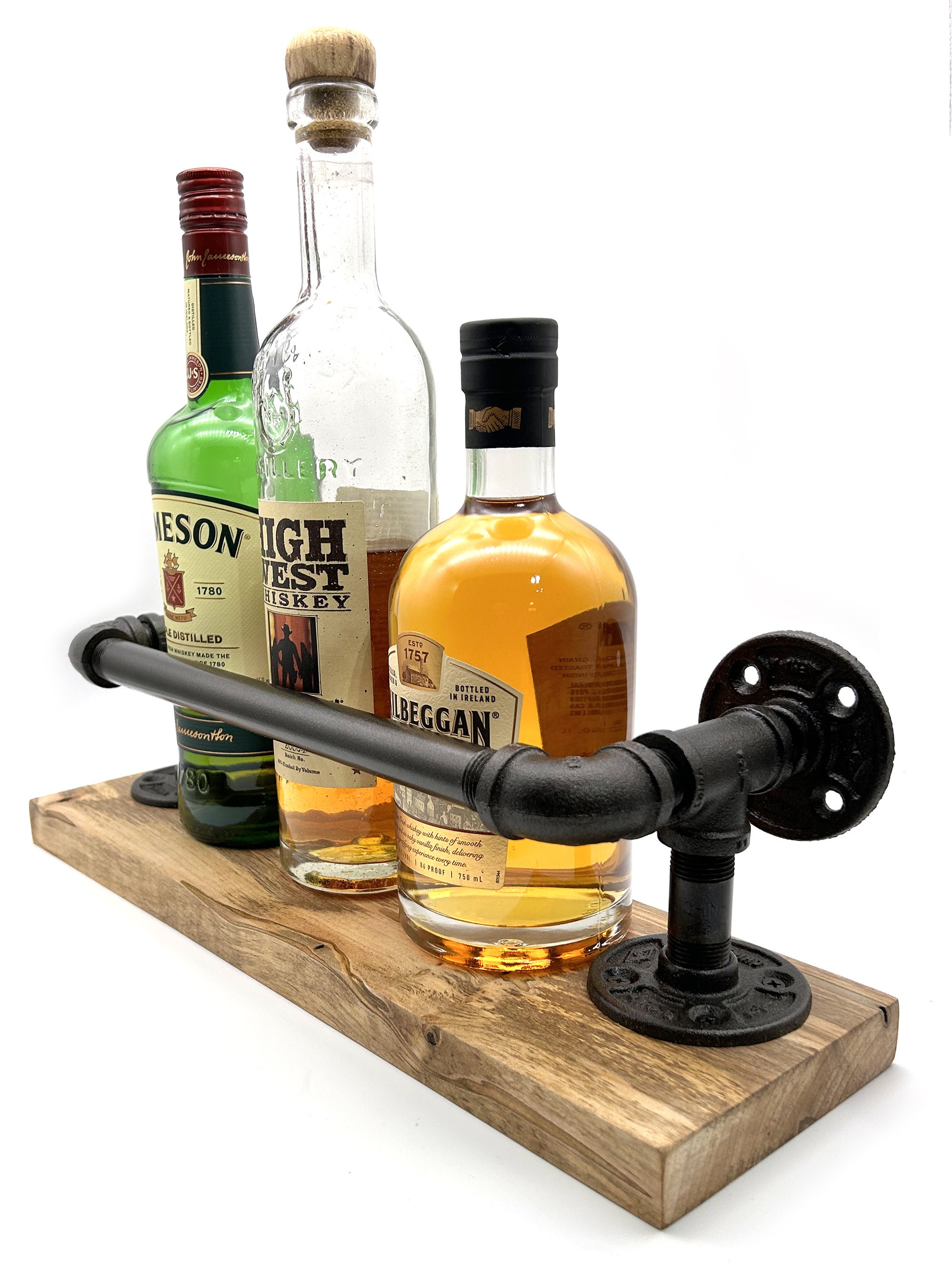 Liquor Bottle Bar Shelf for Whiskey, Bourbon, Spirits, and Wine. Custom ...