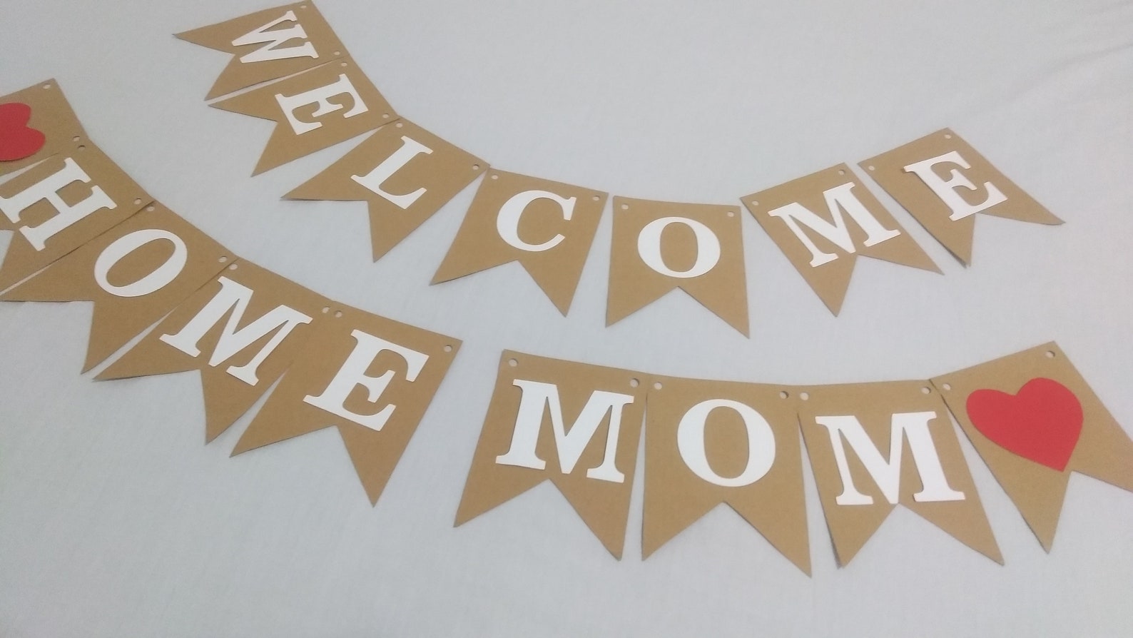 Welcome home Mom homecoming banner/tissue paper tassel | Etsy