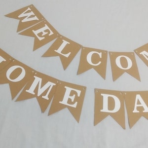 Welcome Home Dad, Homecoming Party Banner/tissue Paper Tassel Garland ...