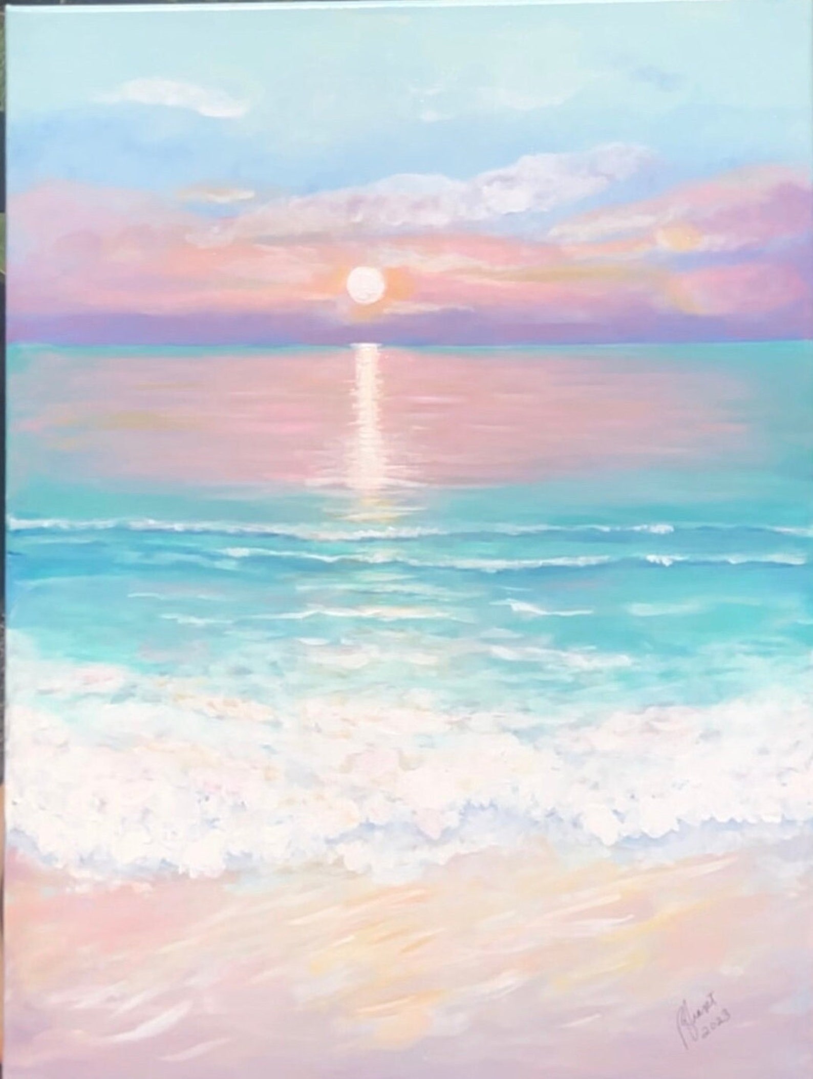 Pastel Beach Sunrise - Etsy