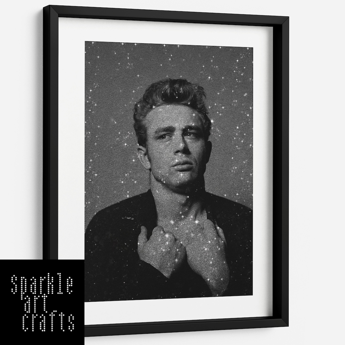 James Dean Portrait Print Wall Art A3 A4 Silver Multicoloured | Etsy