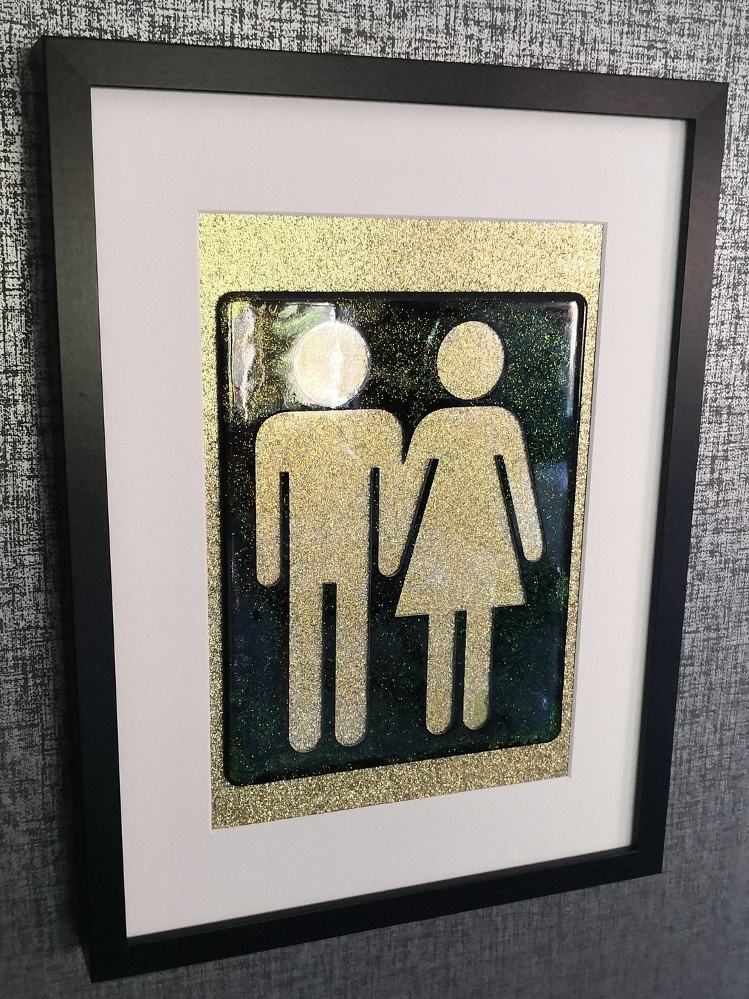 3D Toilet Sign Gold Bling Glamour Bathroom Fashion Picture - Etsy