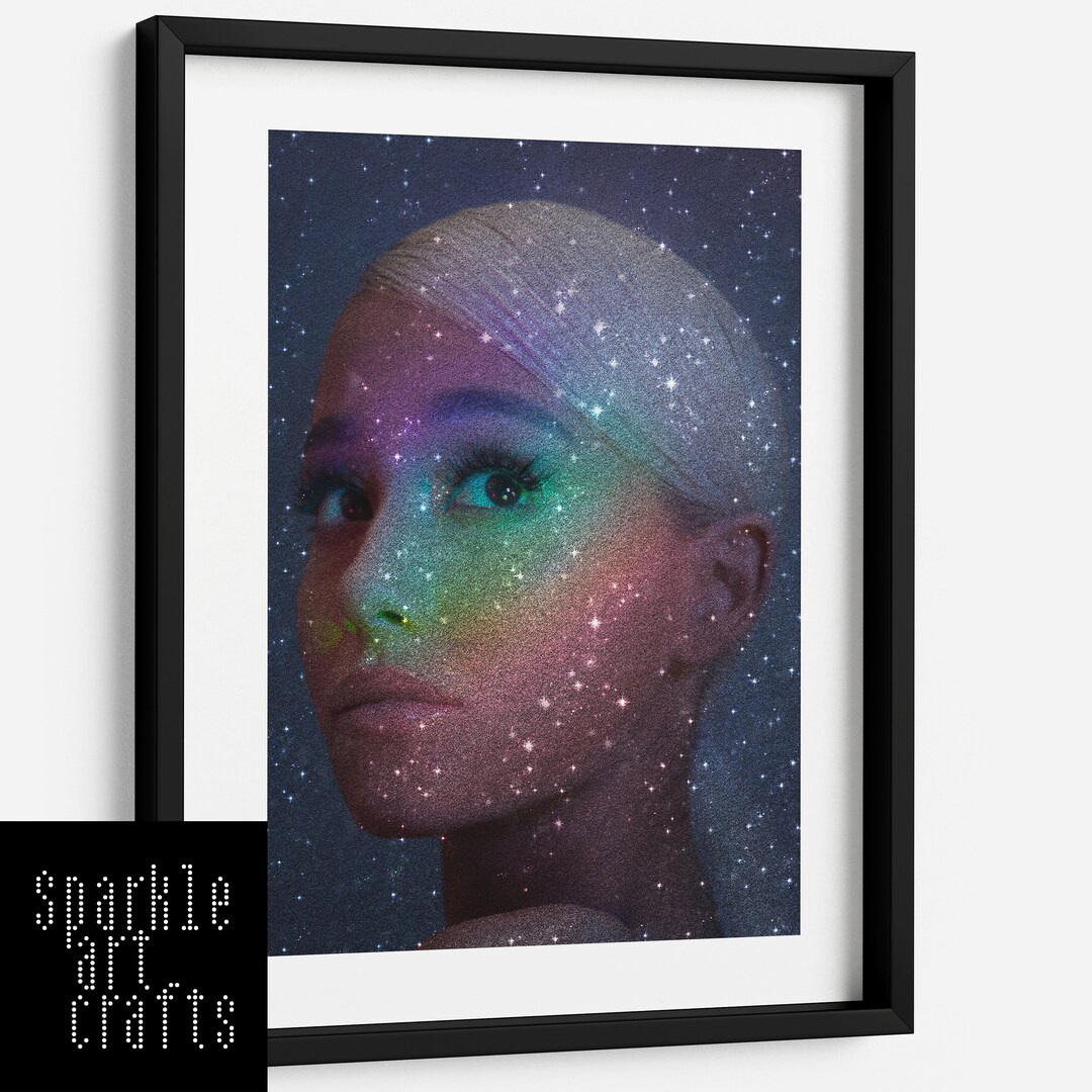 Ariana Grande Rainbow Picture Print Wall Art A3 A4 Silver Multicoloured ...