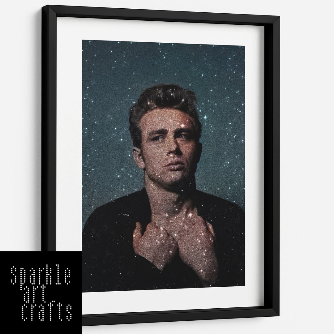 James Dean Portrait Print Wall Art A3 A4 Silver Multicoloured Real ...
