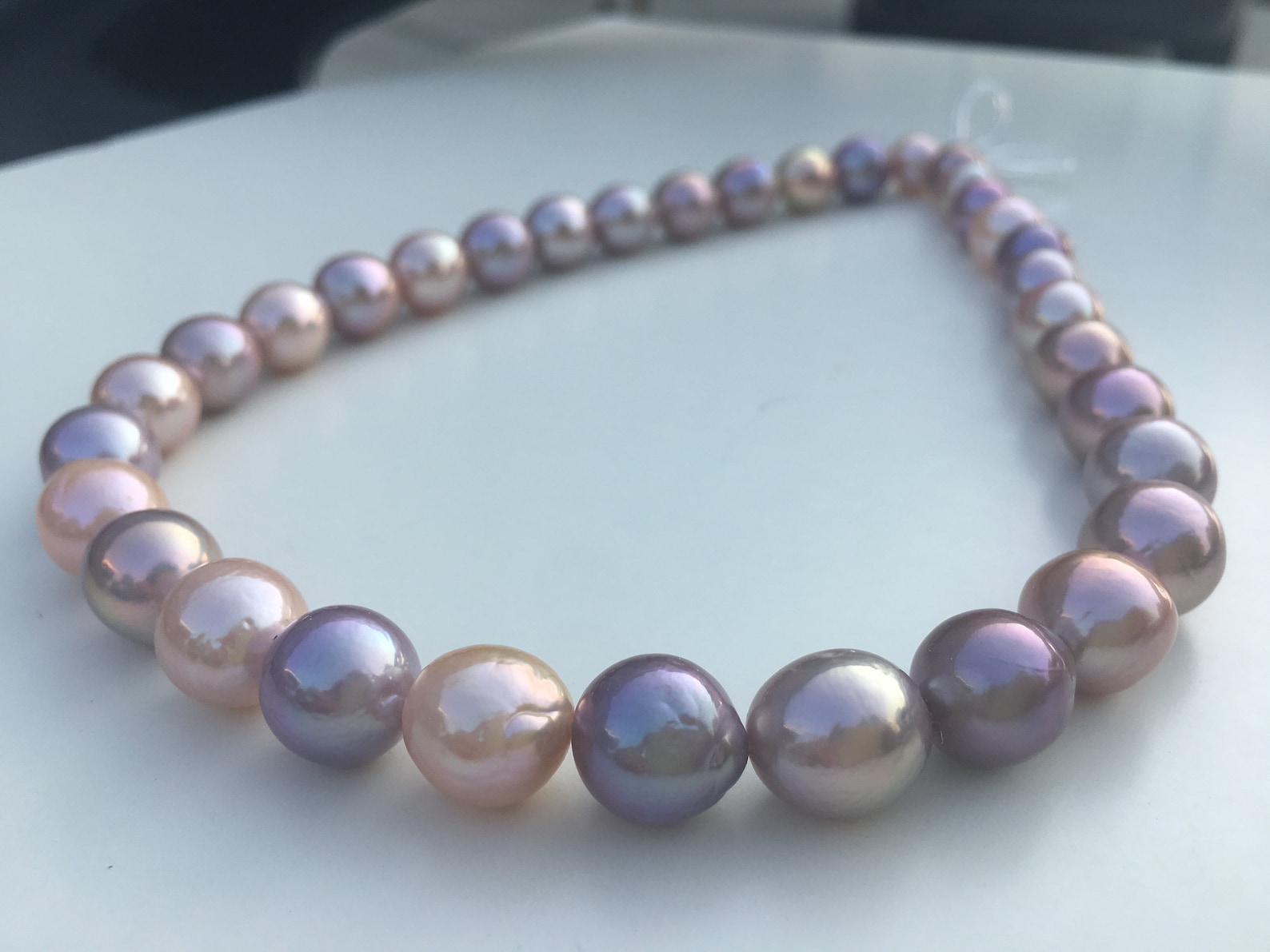 10 12mm Edison Freshwater Pearl Necklace Near Round Etsy
