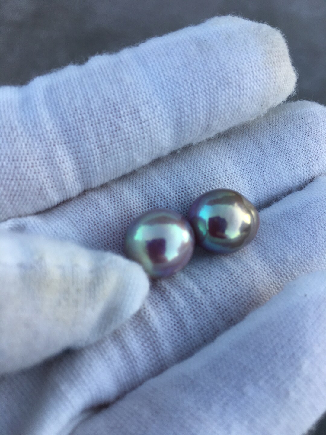 11-11.5mm Natural Metallic Greenish Purple/lavender Drop Freshwater ...