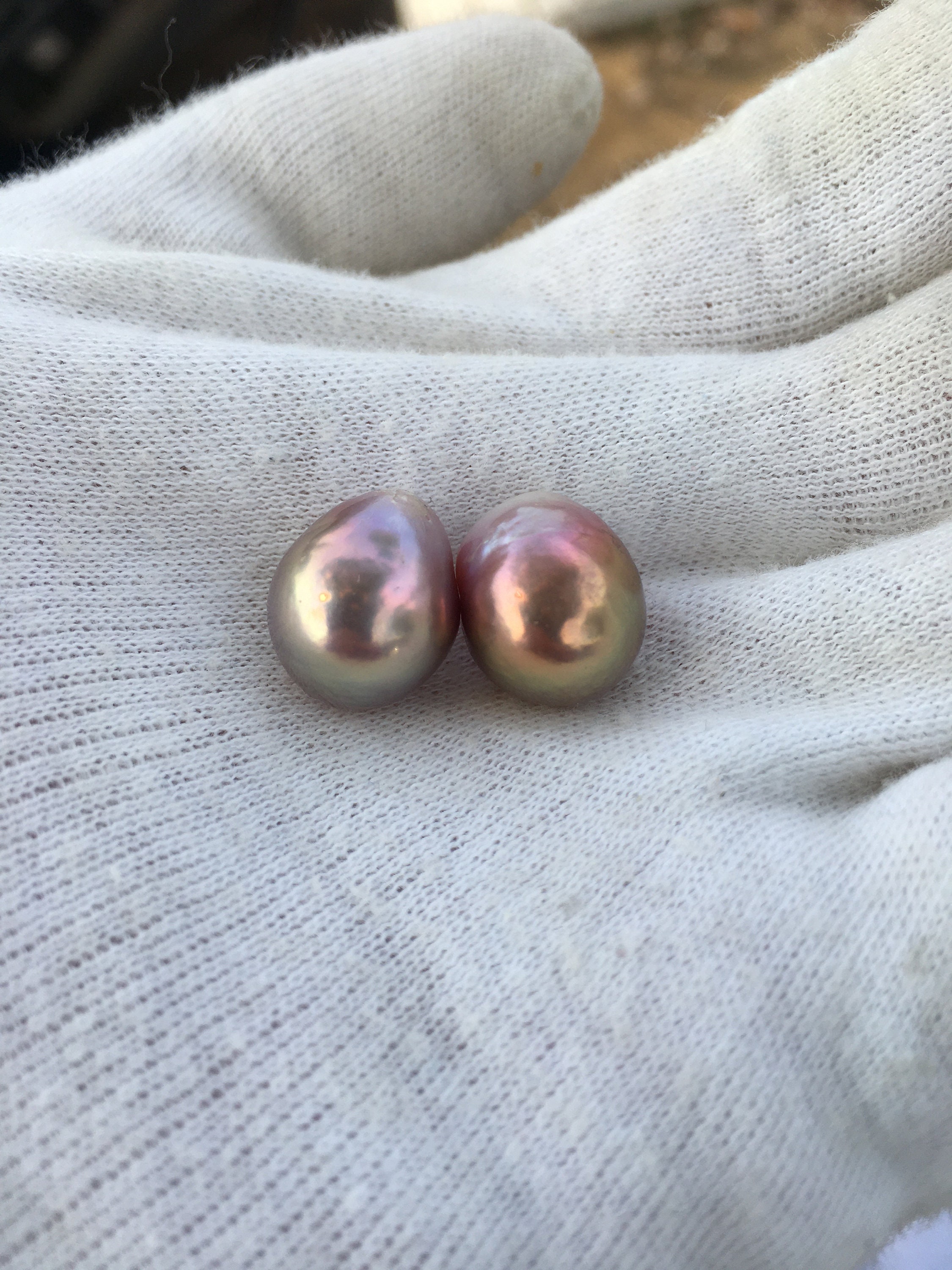 Metallic Green Color Baroque Pearls With Metallic Purple - Etsy